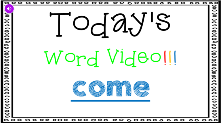 Sight Word Practice Book for the High Frequency Word COME Print and ...