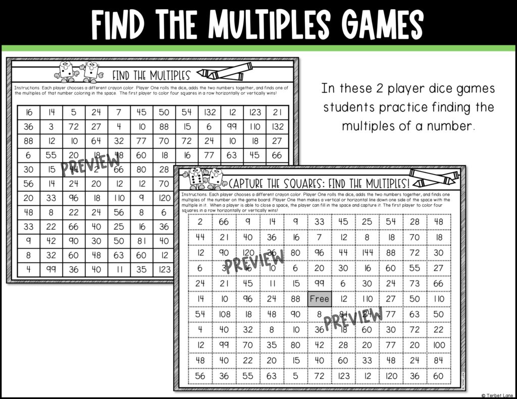 Factors and Multiples Games | Made By Teachers