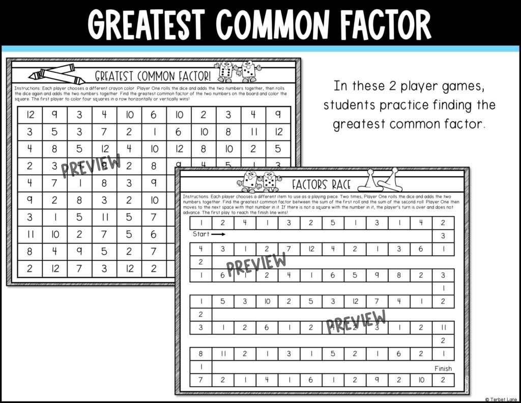 Factors and Multiples Games | Made By Teachers