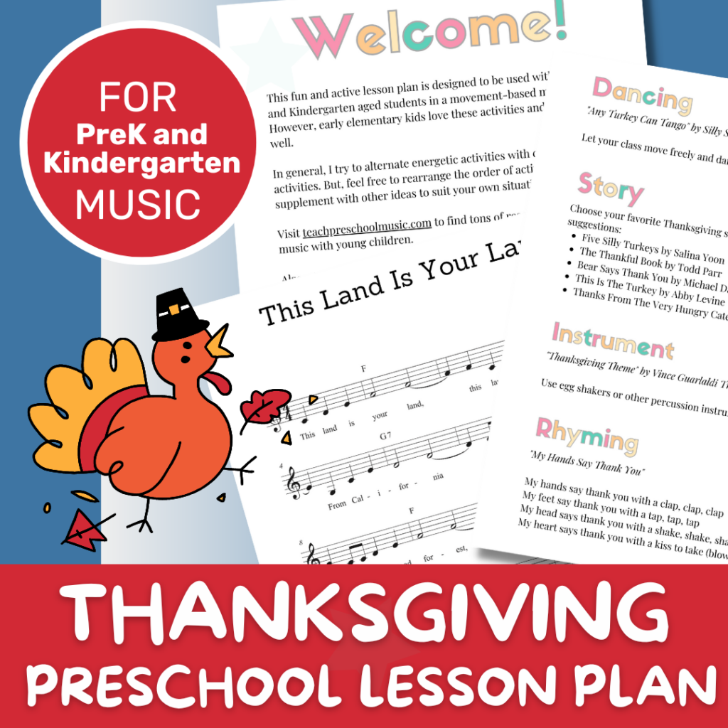 Preschool Music Lesson Plan | Thanksgiving | Music and Movement ...