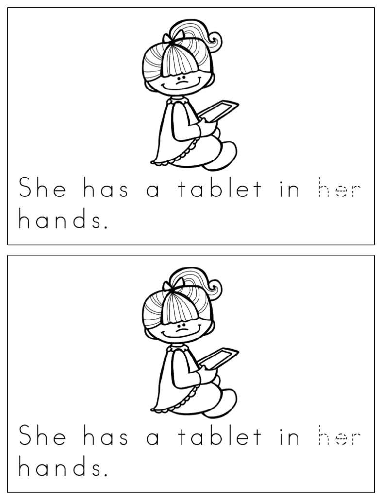 Sight Word Practice Book for the High Frequency Word HER Print and ...