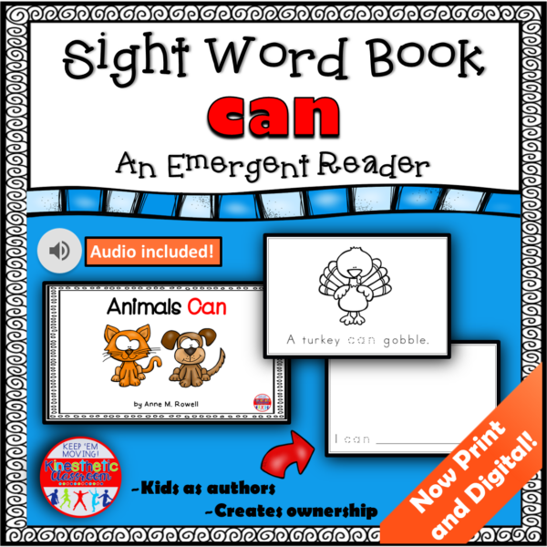 Sight Word Practice Book for the High Frequency Word CAN Print and ...