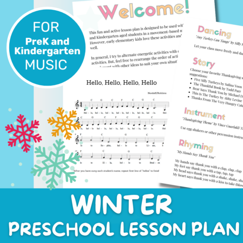 Preschool Music Lesson Plan | Winter | Music and Movement Activities ...