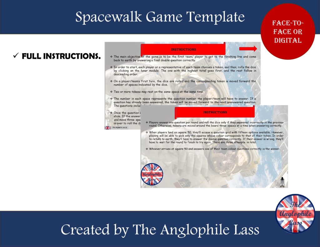 Blank board game template | Editable digital version (ALL SUBJECTS ...