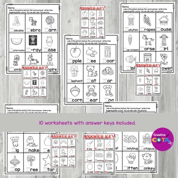 No Prep ABC Write the Beginning Sound Worksheets | Made By Teachers