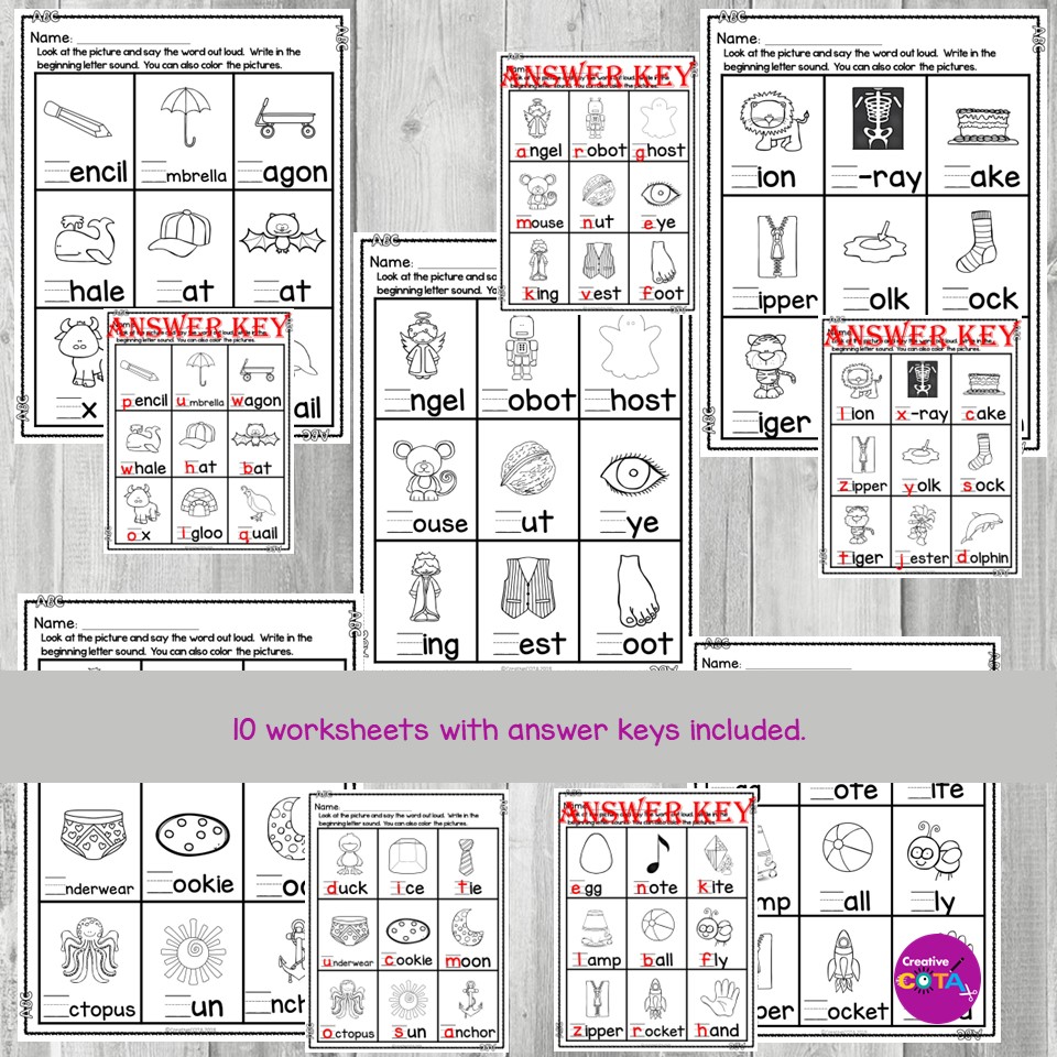 No Prep ABC Write the Beginning Sound Worksheets | Made By Teachers