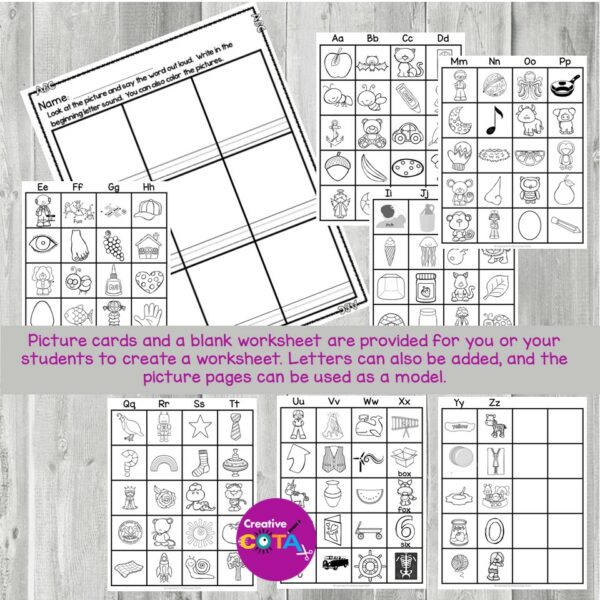 No Prep ABC Write the Beginning Sound Worksheets | Made By Teachers