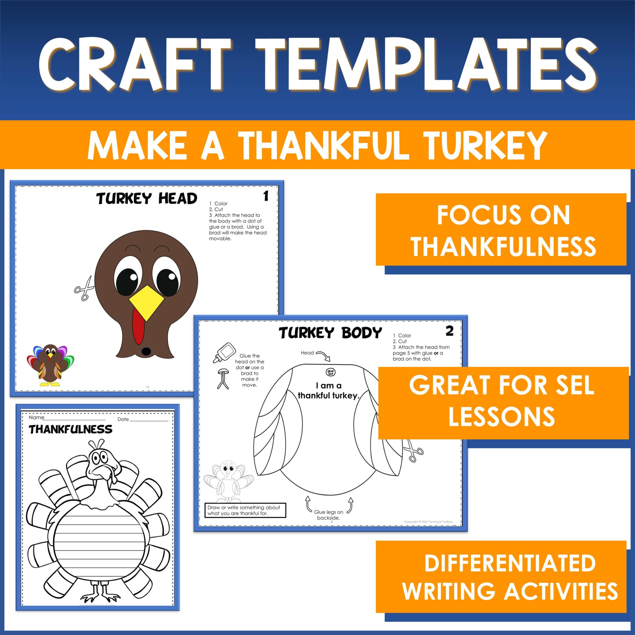 Disguise a Turkey Thanksgiving Craft and Writing Activities | Made By ...