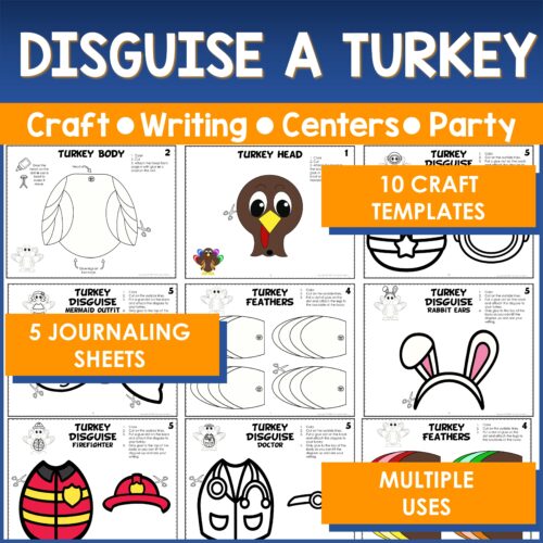 Disguise a Turkey Thanksgiving Craft and Writing Activities - Made By ...