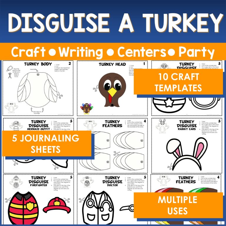 Disguise a Turkey Thanksgiving Craft and Writing Activities | Made By ...