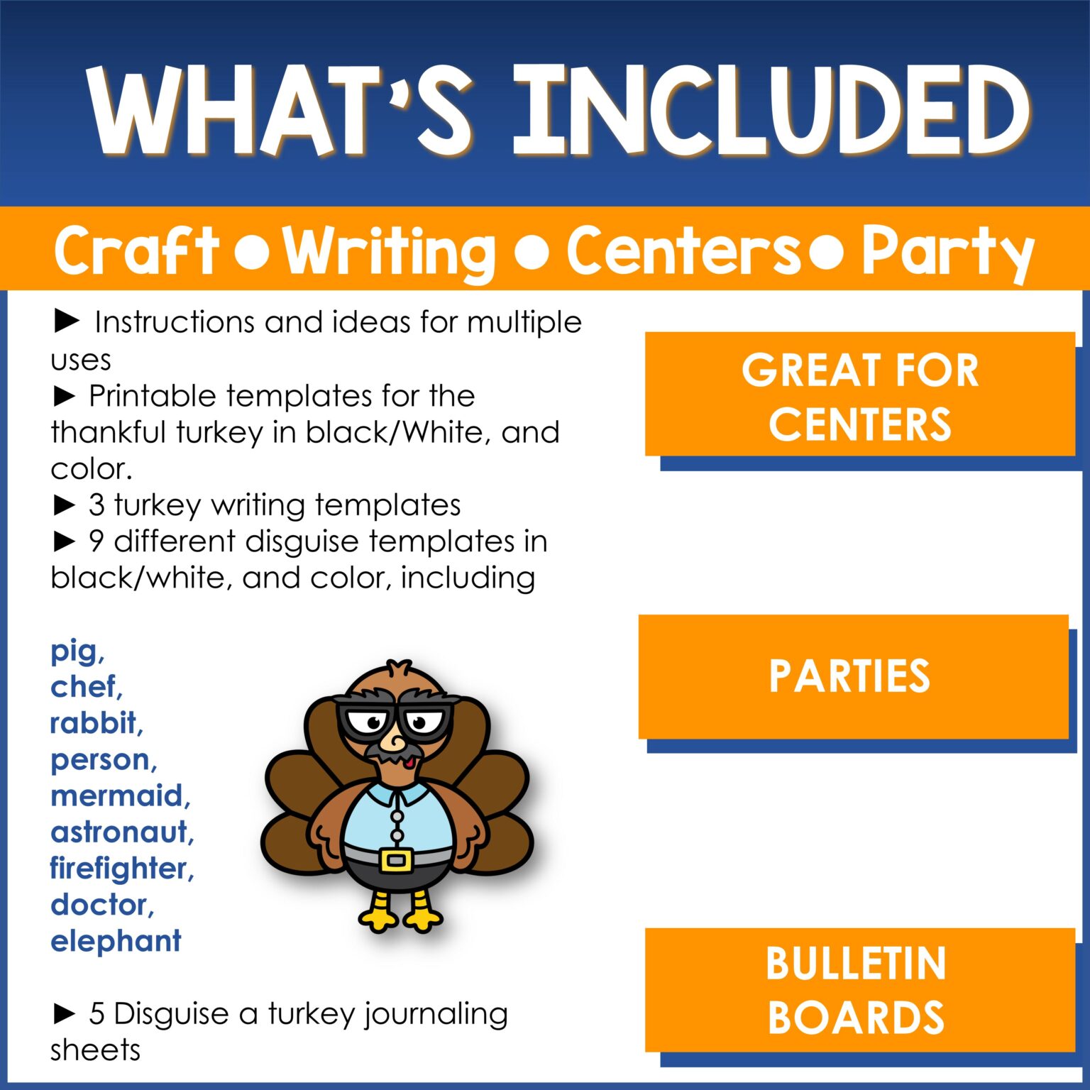 Disguise a Turkey Thanksgiving Craft and Writing Activities | Made By ...