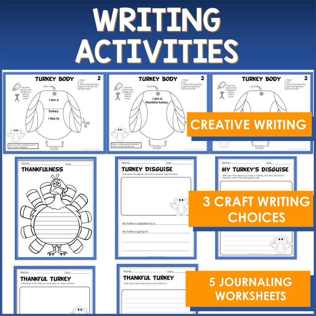 Disguise a Turkey Thanksgiving Craft and Writing Activities - Made By ...