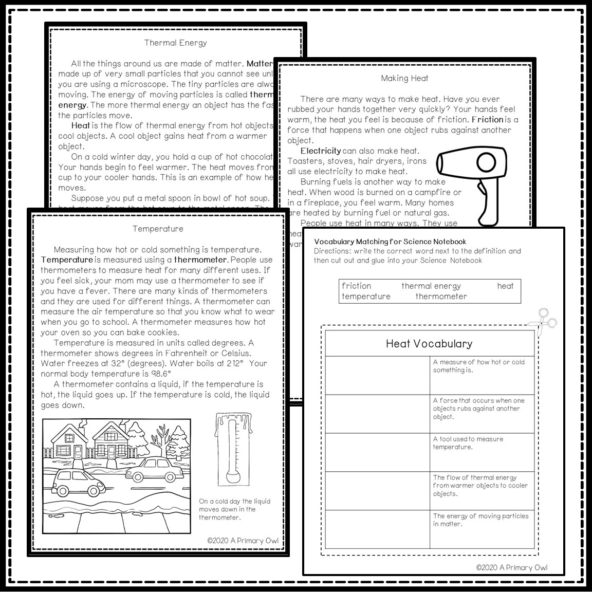 Heat and Thermal Energy Science Unit Print and Digital Resource ...