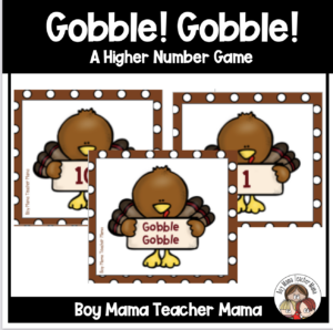 Gobble! Gobble! A Thanksgiving Higher Number Math Game | Made By Teachers
