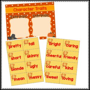 We Gather Together...Now Please Got Lost: Character Traits Mini Unit ...