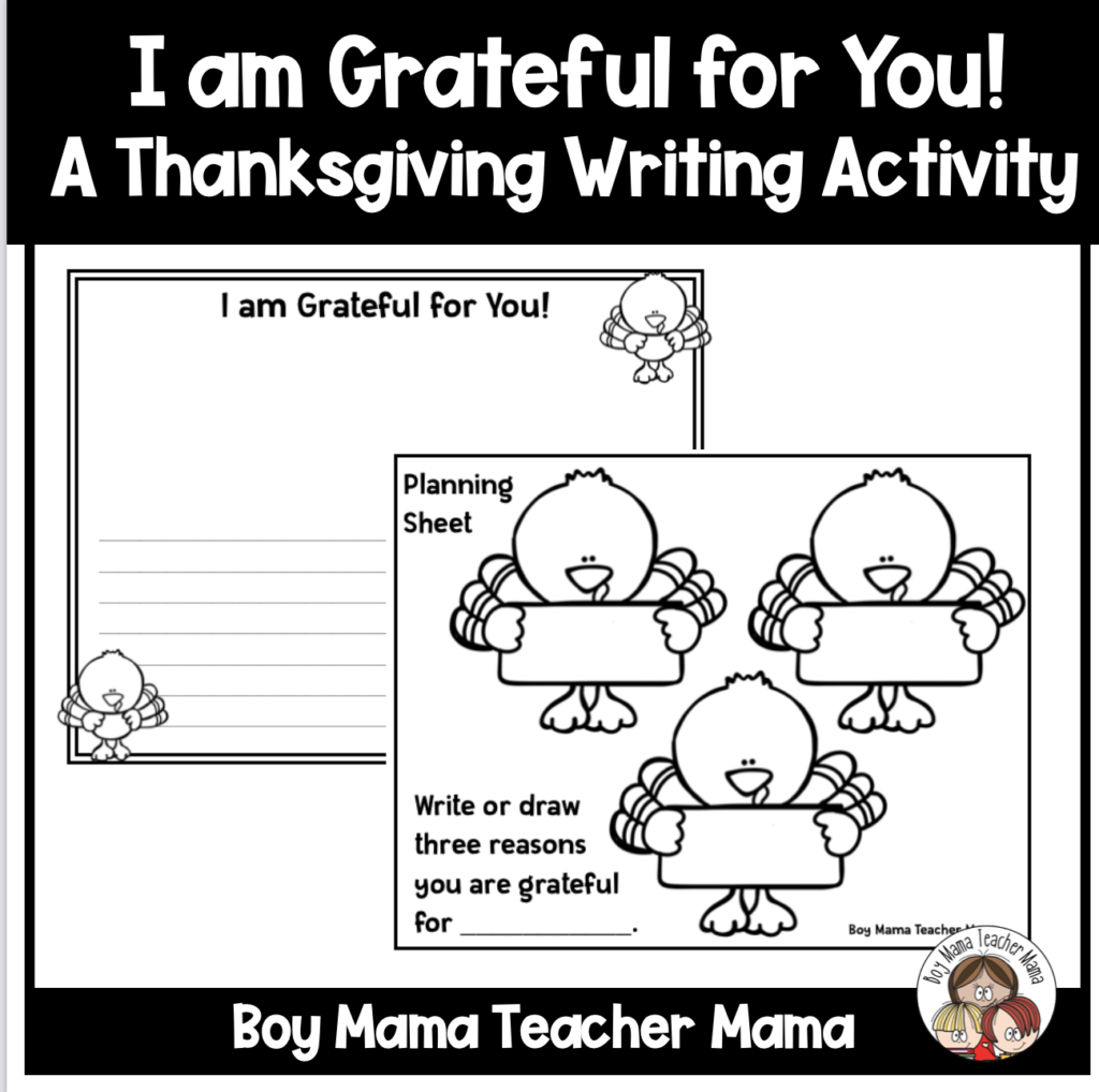 I am Grateful for You! A Thanksgiving Writing Activity | Made By Teachers