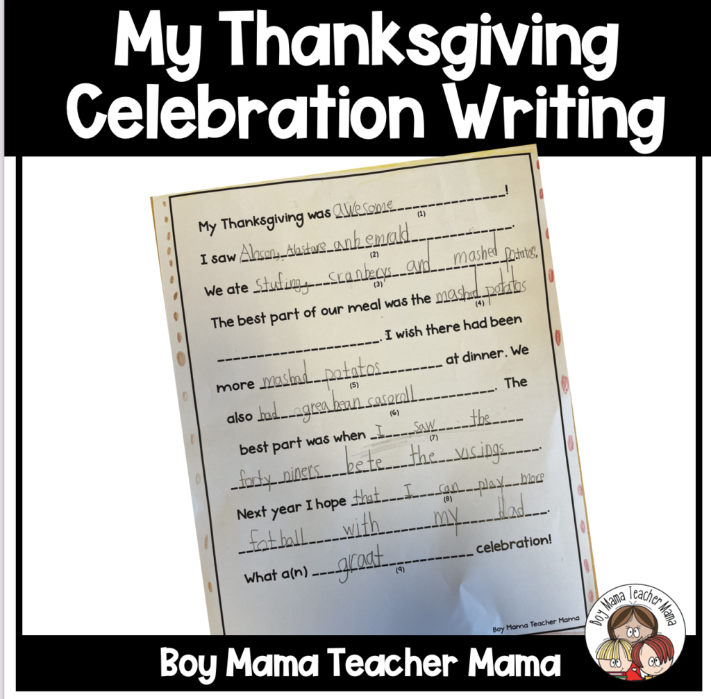 On Thanksgiving Five Sense Writing Activity | Made By Teachers