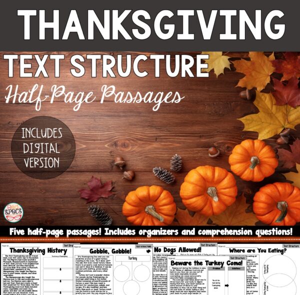 Thanksgiving Text Structure Passages | Made By Teachers