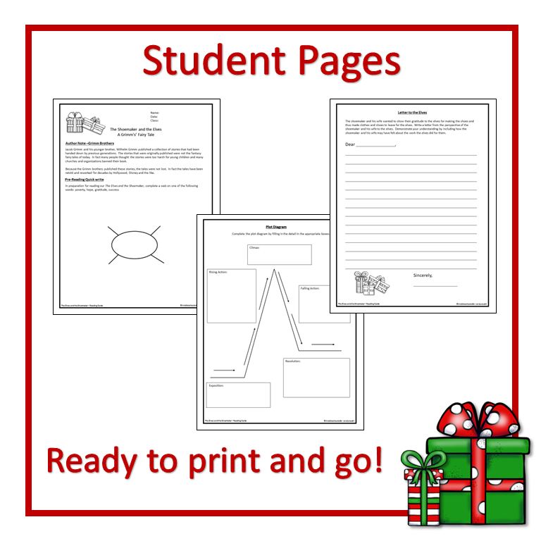 Holiday Short Story Unit for The Elves and the Shoemaker | Made By Teachers