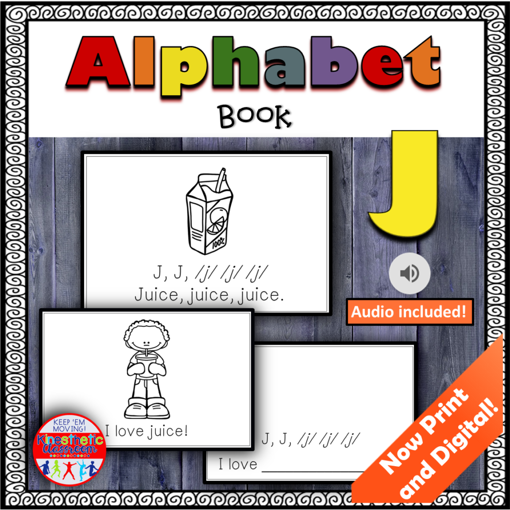 Alphabet Letter J Recognition & Sound Practice Book - Digital & Print ...