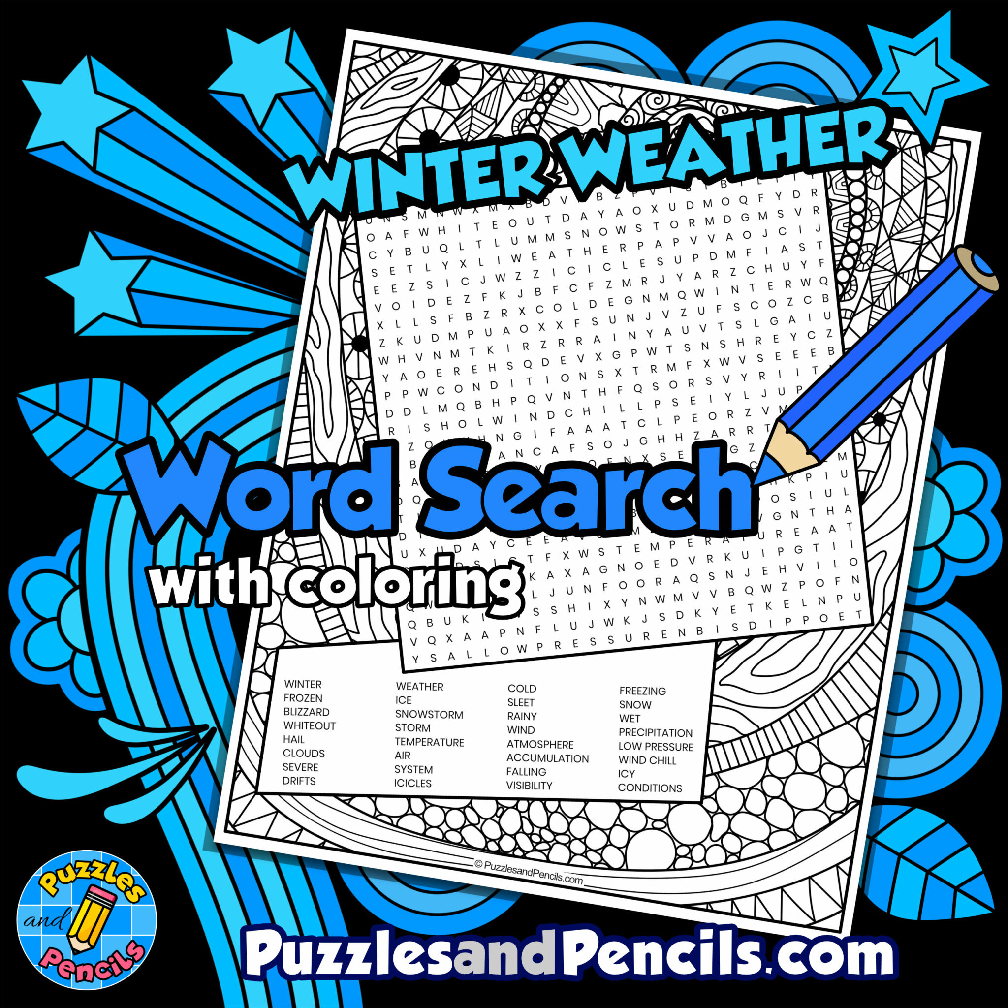 Singing Word Search Puzzle Activity Page with Coloring | Music ...