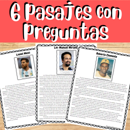 Famous Latinos Reading Passages English & Spanish Bilingual Bundle ...