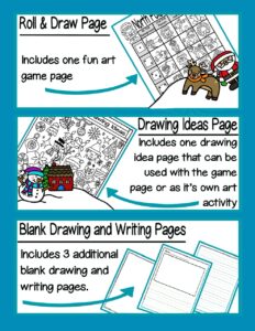 Roll a Christmas North Pole Landscape Roll and Draw Art Game Sub Lesson ...
