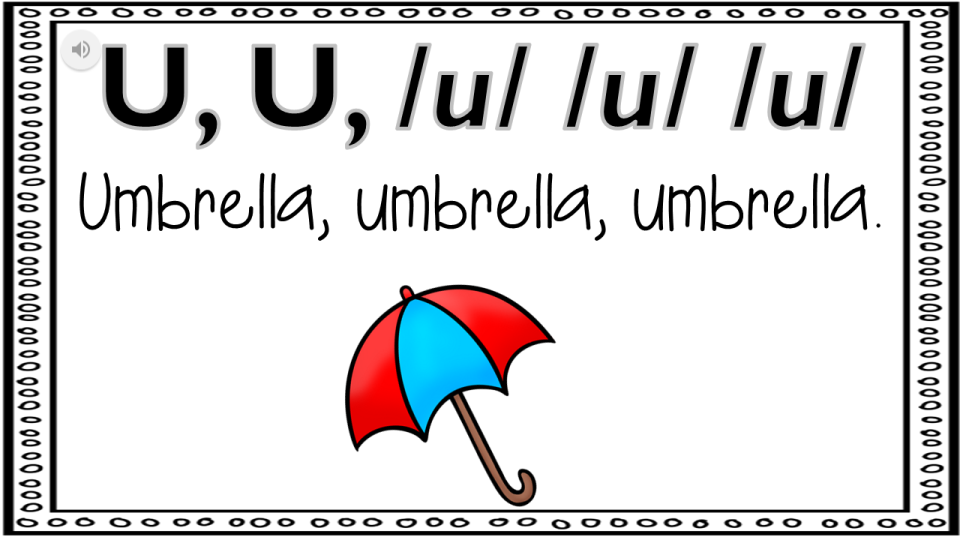 Alphabet Letter U (Short) Recognition & Sound Practice Book – Digital ...