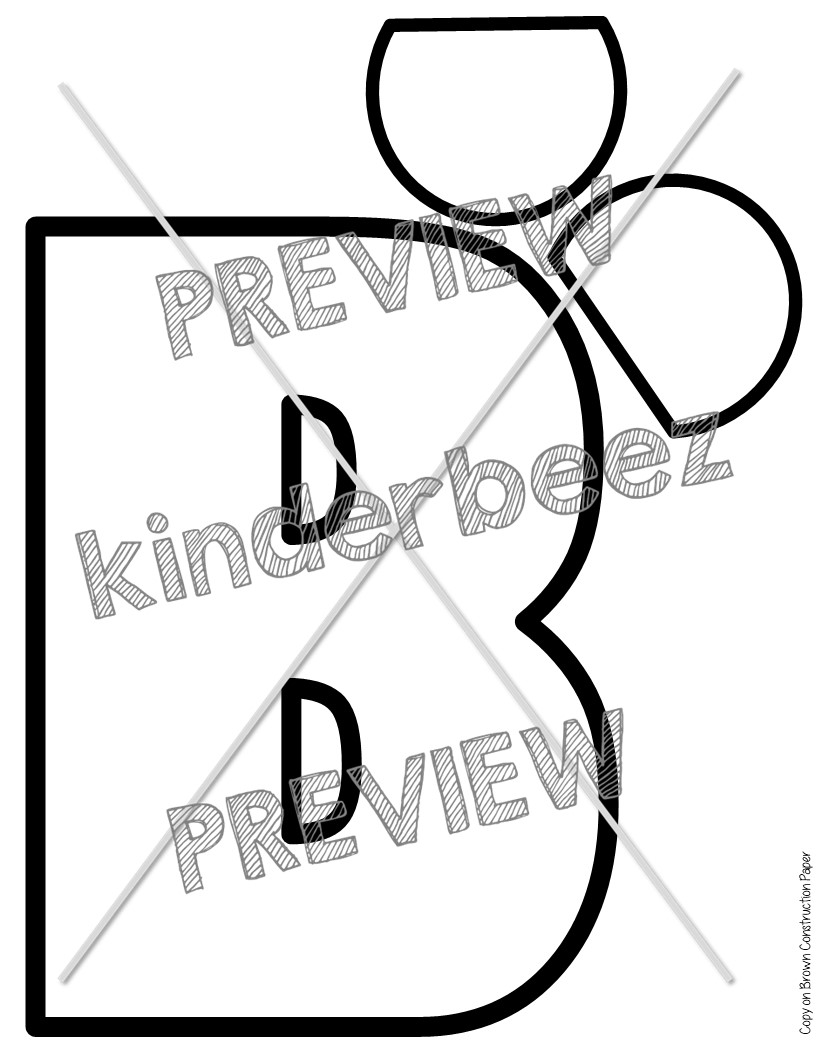 Bb is for Bear, Letter B Craft, Bear Craft | Made By Teachers
