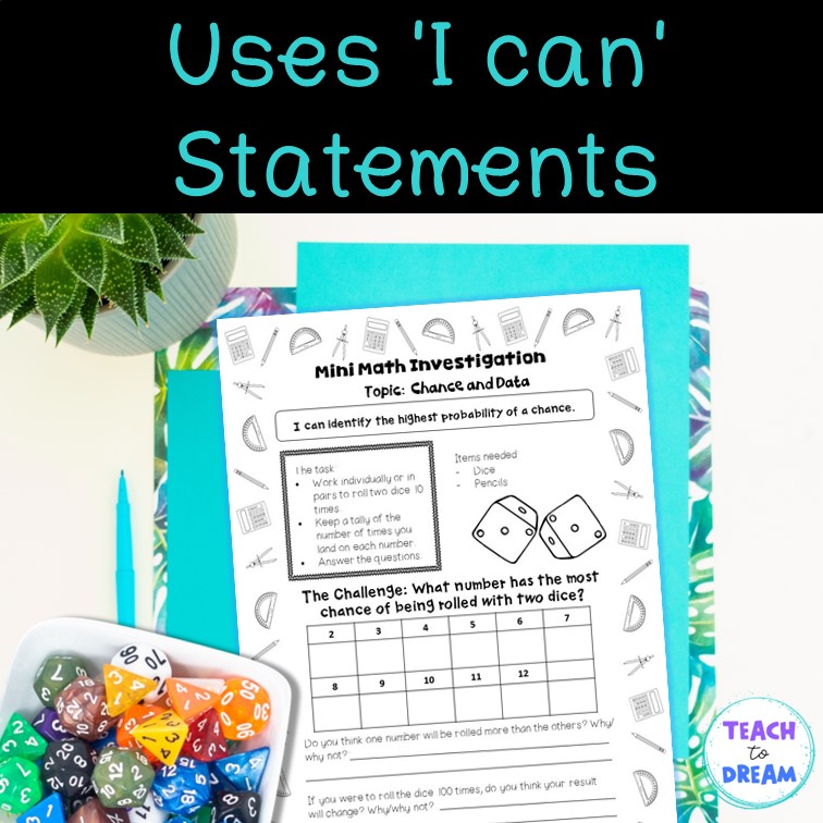 Chance and Data Mini Math Investigations | Fun Probability | Made By ...