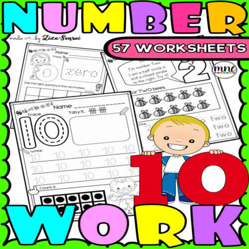 Number Sense And Recognition Worksheets Morning Work 0-10 PREK 1ST ...