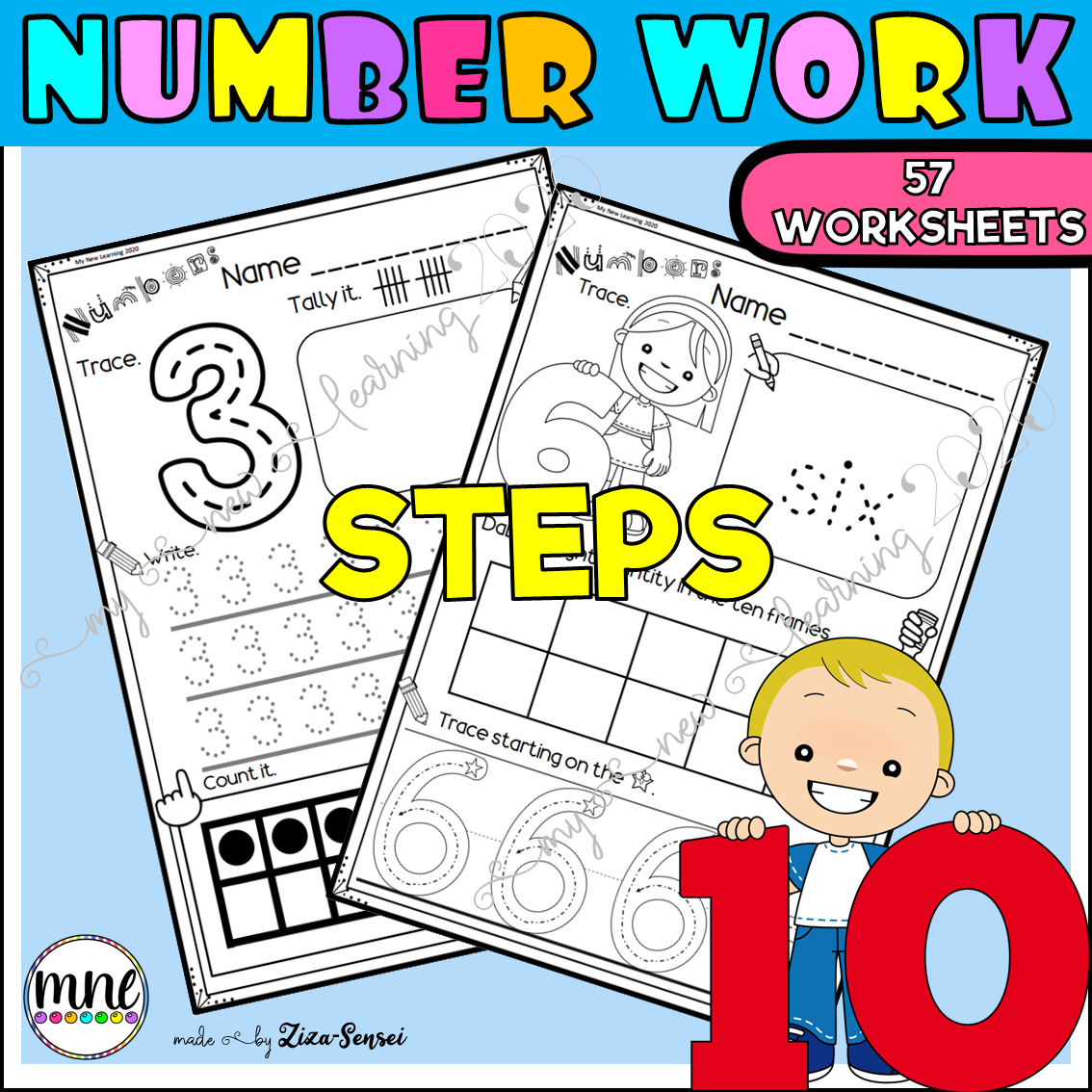 Number Sense And Recognition Worksheets Morning Work 0-10 PREK 1ST ...