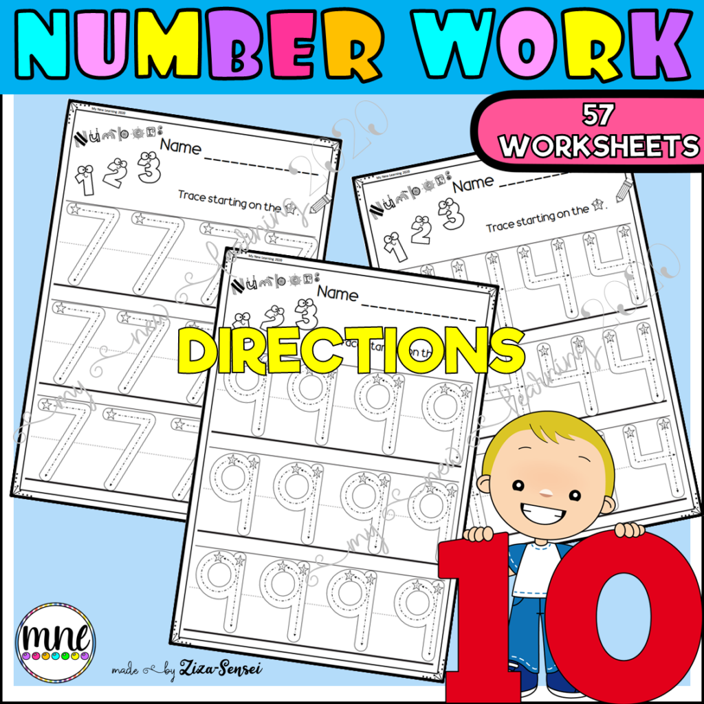 Number Sense And Recognition Worksheets Morning Work 0-10 PREK 1ST ...