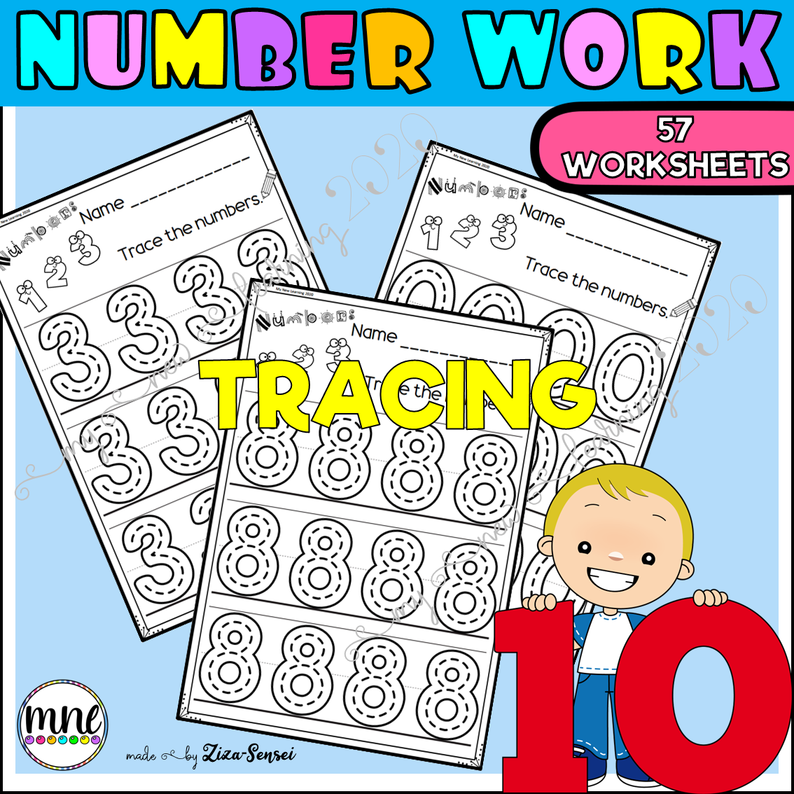 Number Sense And Recognition Worksheets Morning Work 0-10 PREK 1ST ...