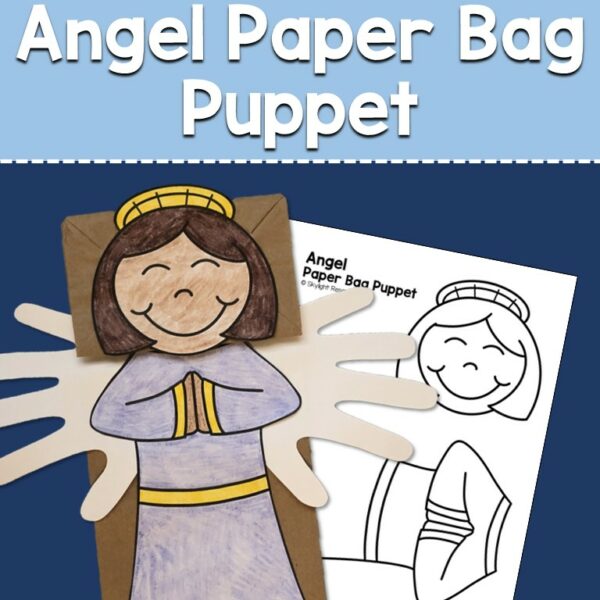 Angel Paper Bag Puppet | Christmas Angel Craft Activity with Hand Wings ...