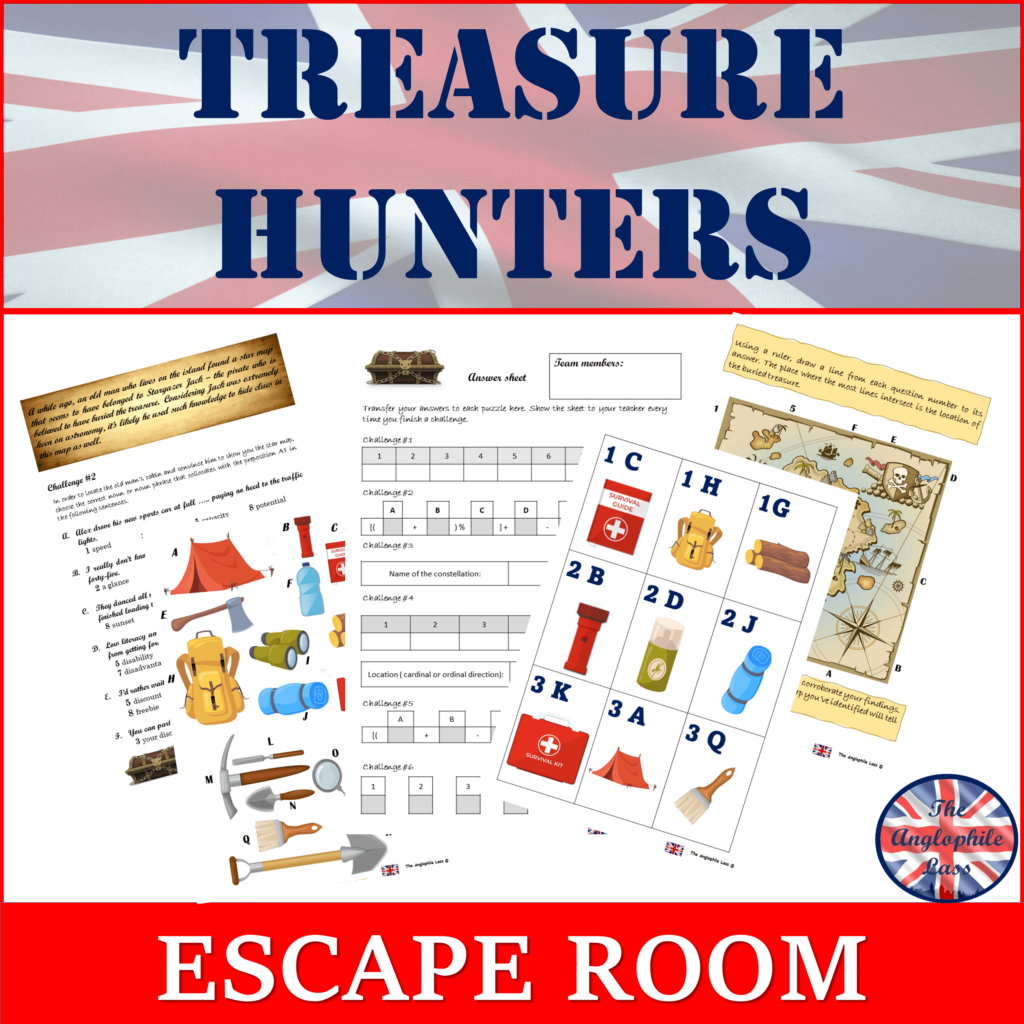 ELA Escape room | Prepositions game | Parts of Speech | CEFR B2- C1 ...