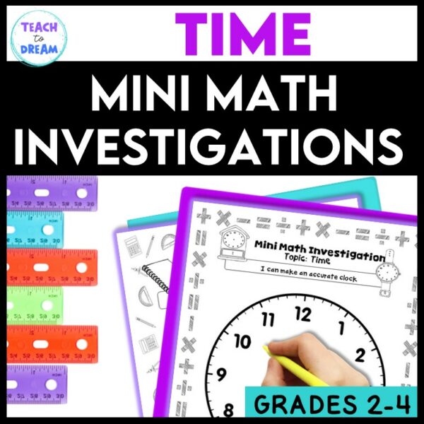 Time Math Investigations Worksheets | Telling Time to the Hour and Half ...