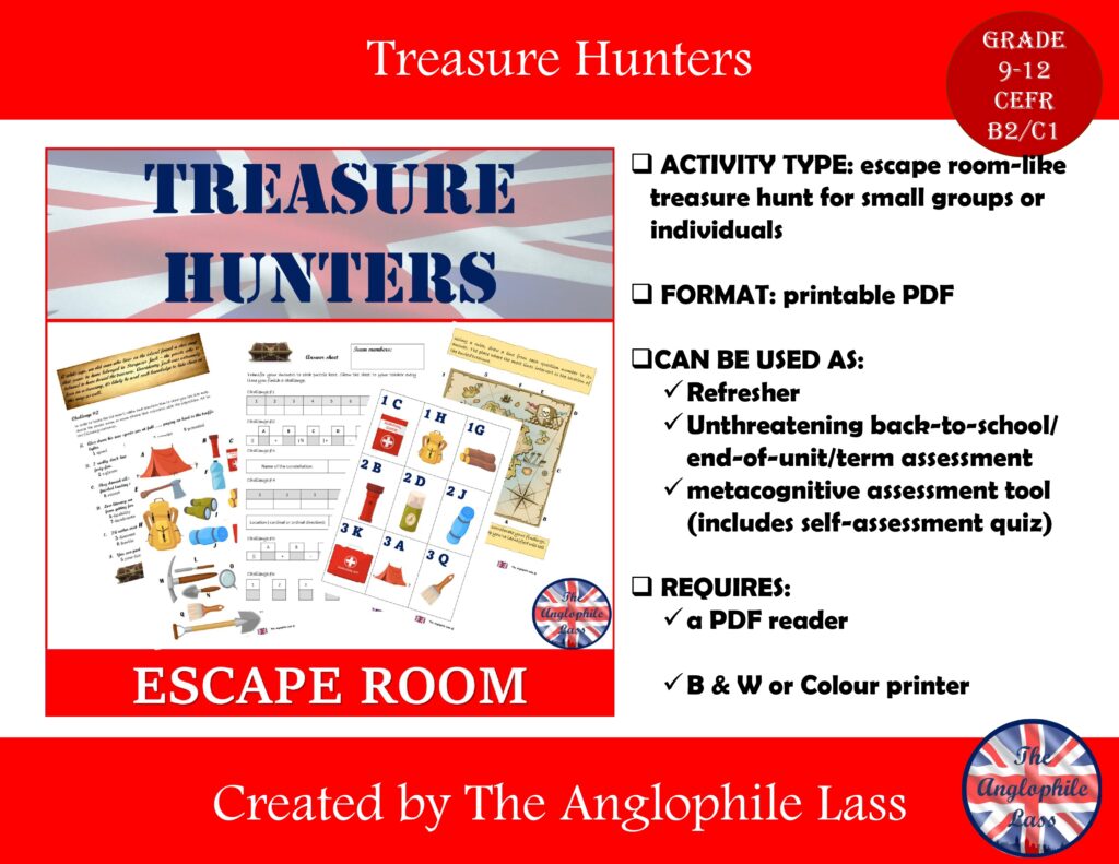 ELA Escape room | Prepositions game | Parts of Speech | CEFR B2- C1 ...