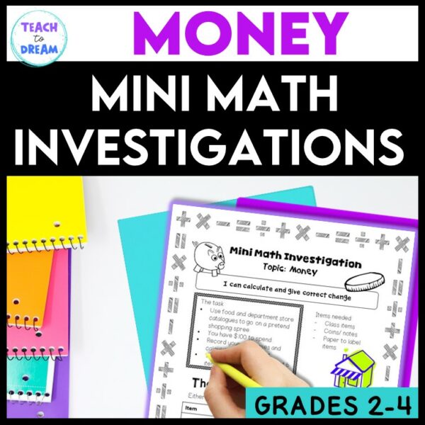 Counting Money Math Investigations | Money Tasks and Activities ...