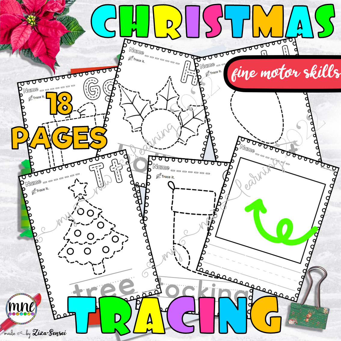 Christmas Vocabulary Fine Motor Skills Tracing Words Pack | Made By ...
