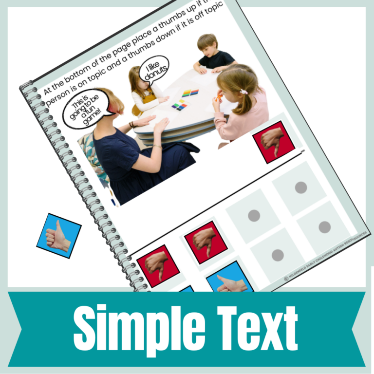 Beginning Conversation Skills Mini Unit for Preschool & Early ...