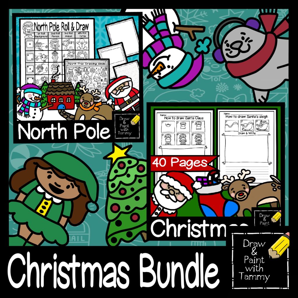 Christmas Drawing Bundle with Roll a Drawing and How to Draw Art Sub ...