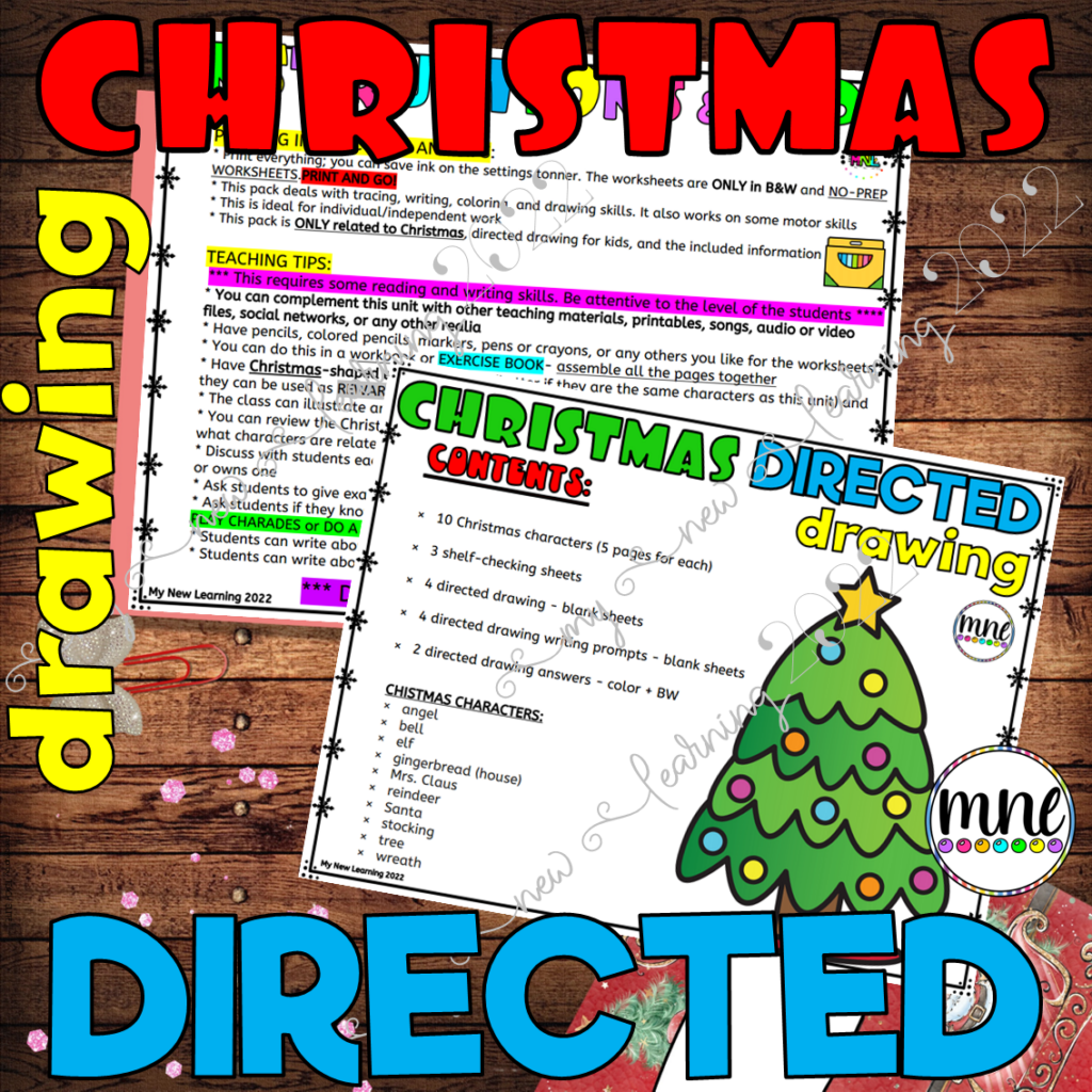 Christmas Directed Drawing Step by Step Pack | Made By Teachers