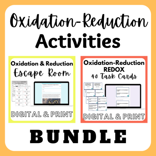 CHEMISTRY REDOX Oxidation & Reduction Activity BUNDLE - Made By Teachers