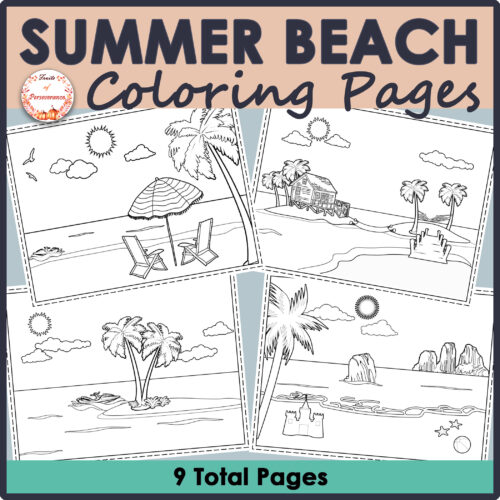 Summer Beach Coloring Pages | Made By Teachers