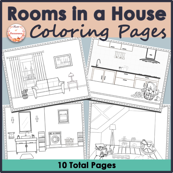 Rooms in a House Coloring Pages | Made By Teachers