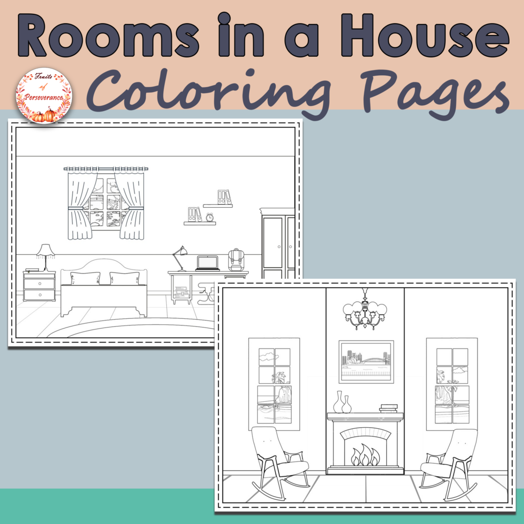 Rooms in a House Coloring Pages | Made By Teachers