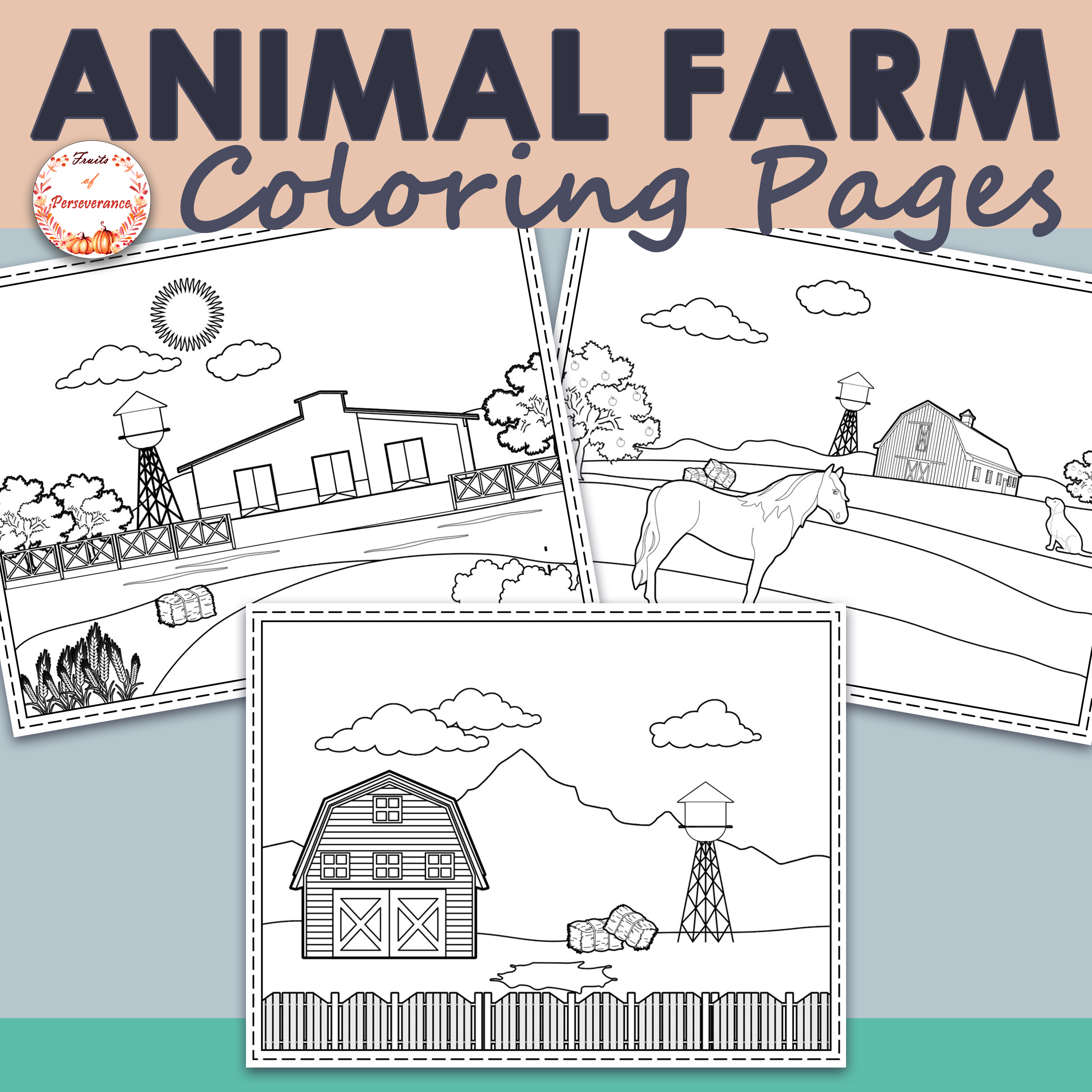 Animal Farm Coloring Pages | Made By Teachers
