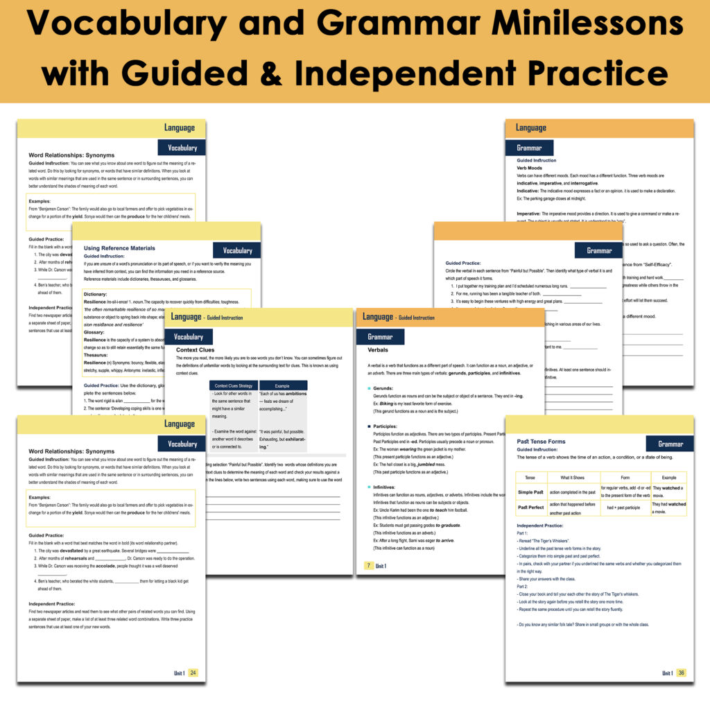 Perseverance Themed Reading Comprehension Passages and Language ...