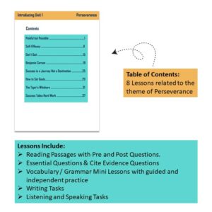Perseverance Themed Reading Comprehension Passages and Language ...
